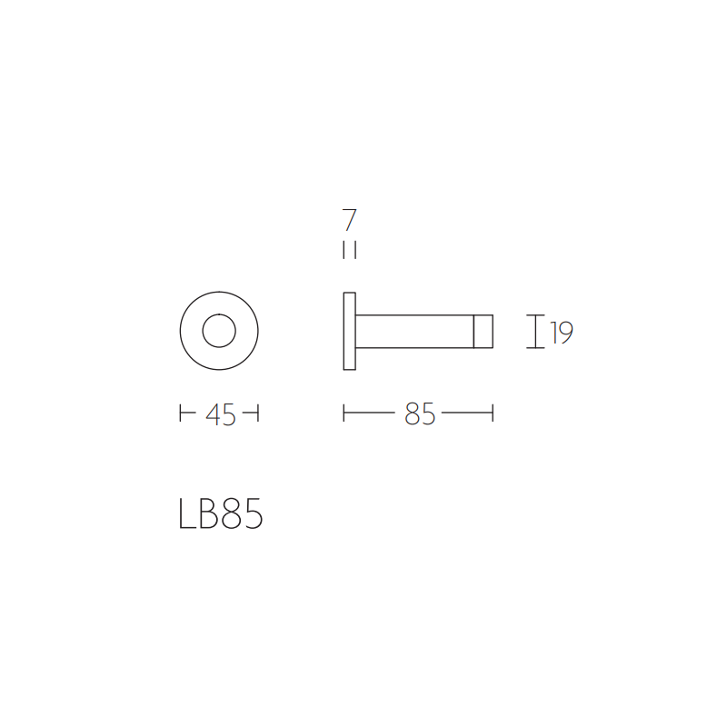 Formani BASICS LB85 deurstop wand rvs kopen? | MijnIJzerwaren