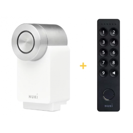 Nuki Smart Lock 3.0 - Pro White + Nuki Keypad 2.0 met vingerprint k...