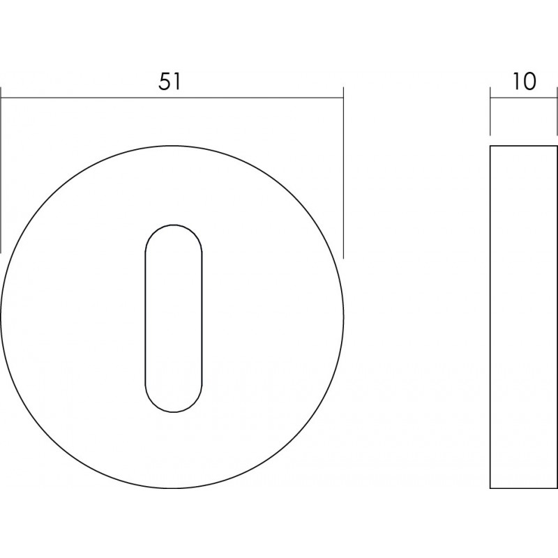 Intersteel Rozet set rond met sleutelgat rvs geborsteld kopen? | Mi...