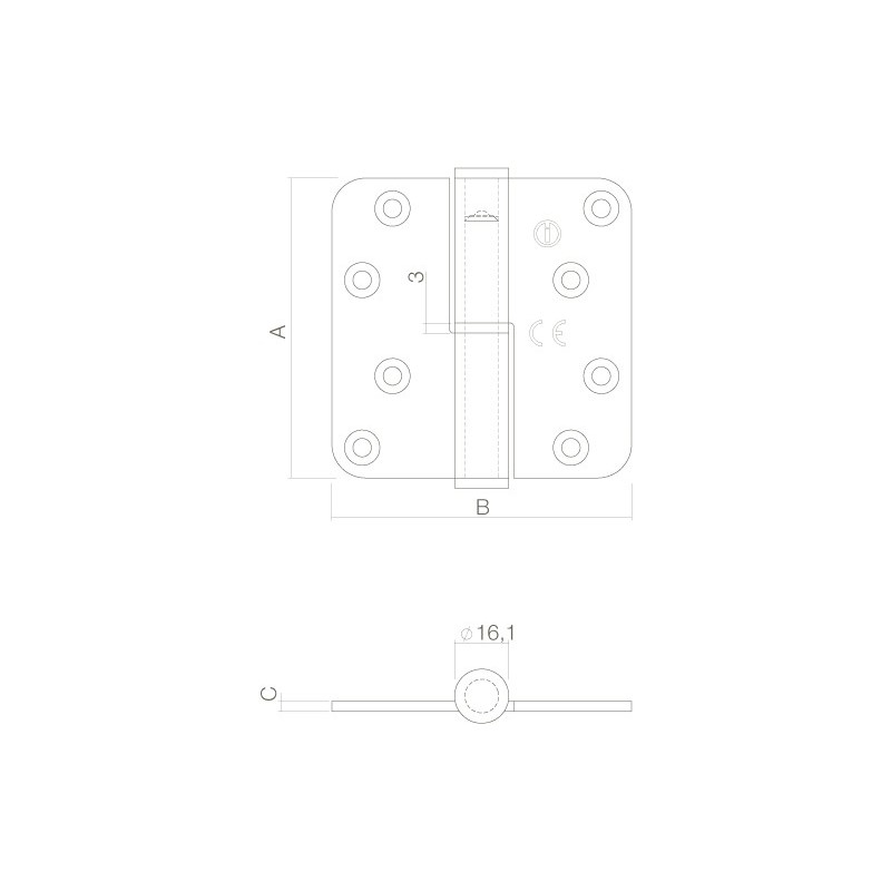 Intersteel Kogelstift paumelle DIN links rvs geborsteld kopen? | Mi...